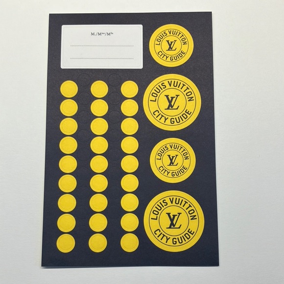 Louis Vuitton | Office | Louis Vuitton City Guide Stickers Yellow ...